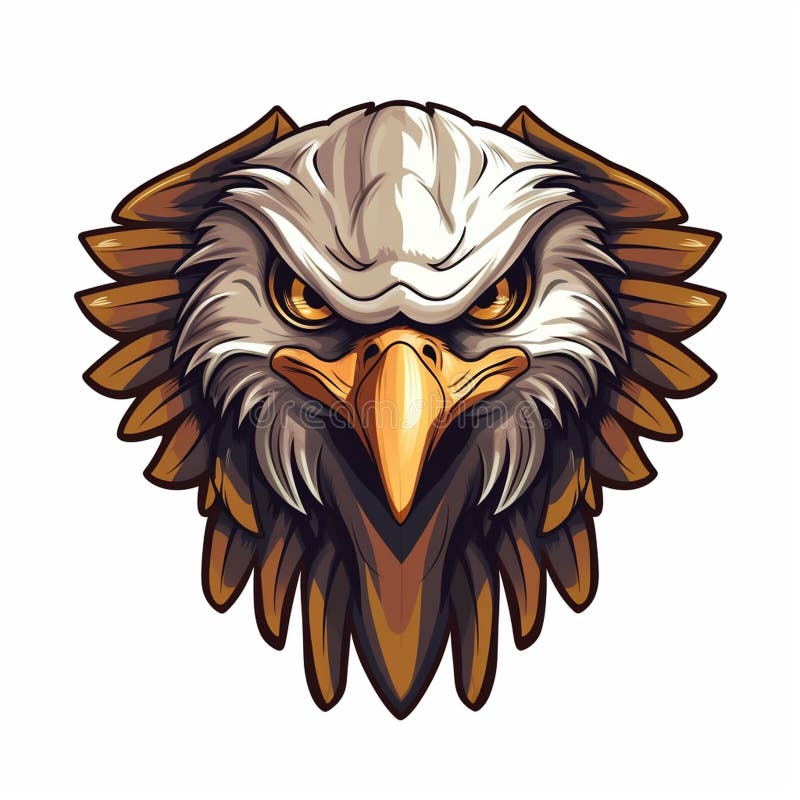 Digital 2D Illustration of Eagle Logo Stock Illustration - Illustration ...