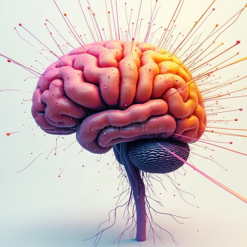 Illustration of Neural Activity in the Human Brain through Artistic ...