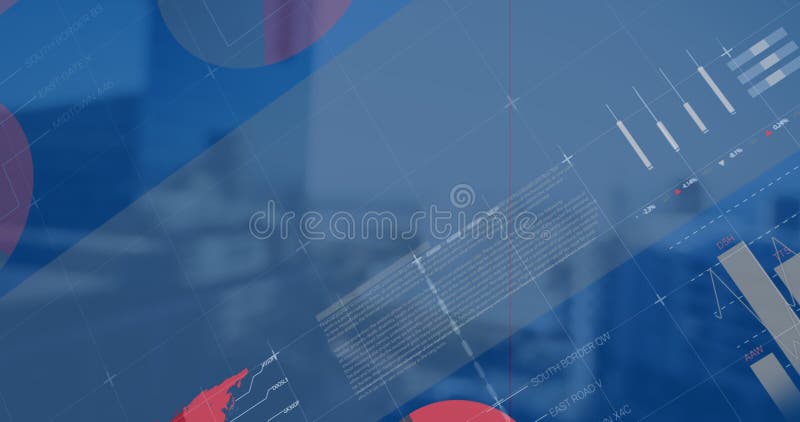 Digital 3D Render Data Overlay Generating Bar Charts Text Blocks ...