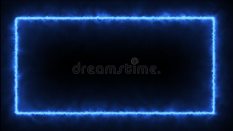Digital 3d Rendering Abstract Retro-style Blue Colored Neon Sign on a ...