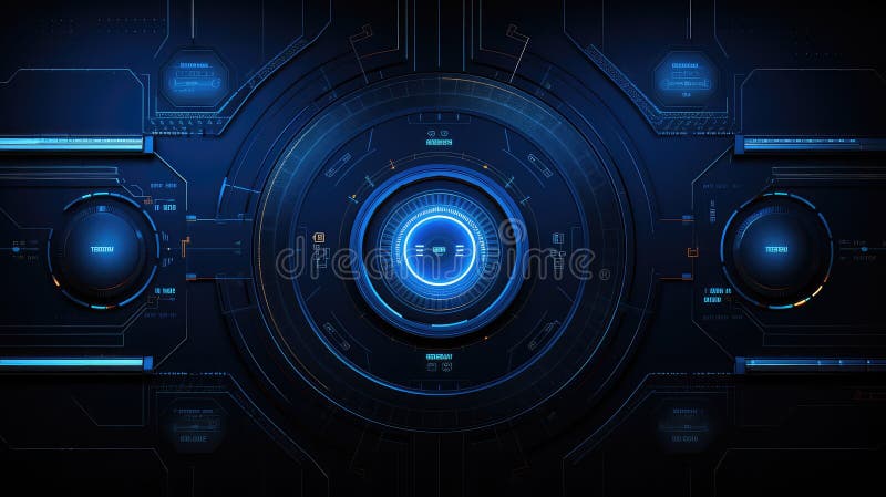 Digital Dark Blue Technology Background Stock Illustration ...