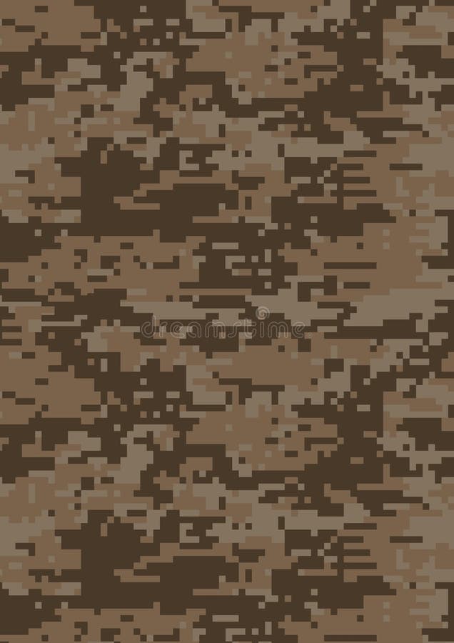 Digital Dark Brown Military Camouflage Texture Background Stock Vector ...