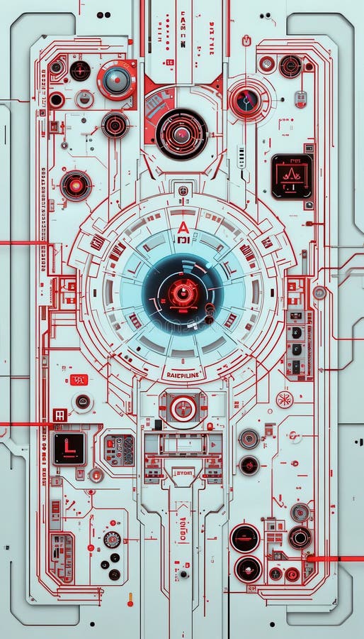 Futuristic Digital Dashboard Design with Glowing Details for Mobile ...