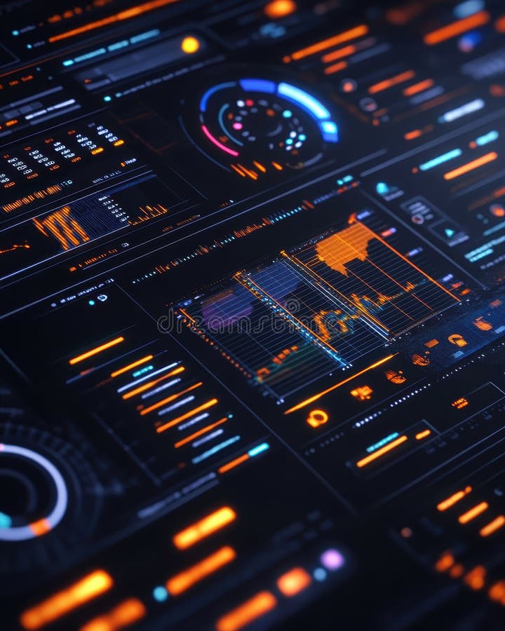 A Digital Dashboard Displaying Data Visualizations and Analytics in ...