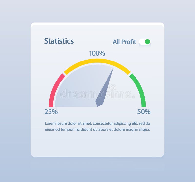 Digital Dashboard Displaying Key Business Statistics Stock Vector ...
