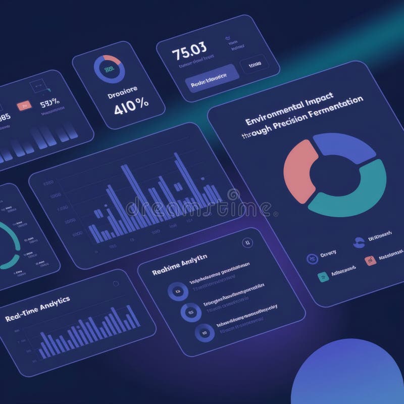 A Digital Dashboard Displaying Key Performance Indicators (KPIs) and Analytics in Real-time ...