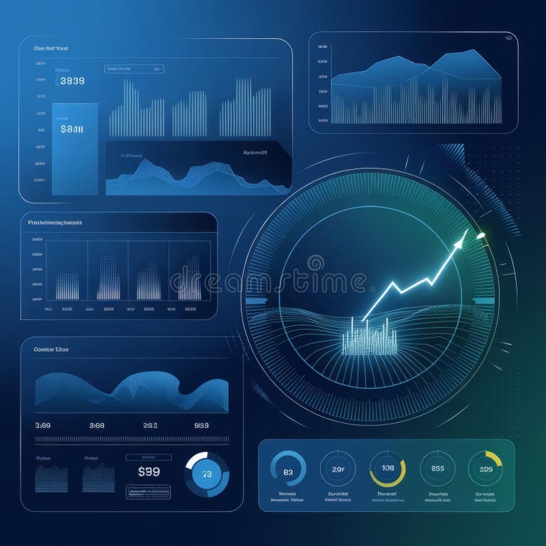 A Digital Dashboard Displaying Key Performance Indicators (KPIs) and ...