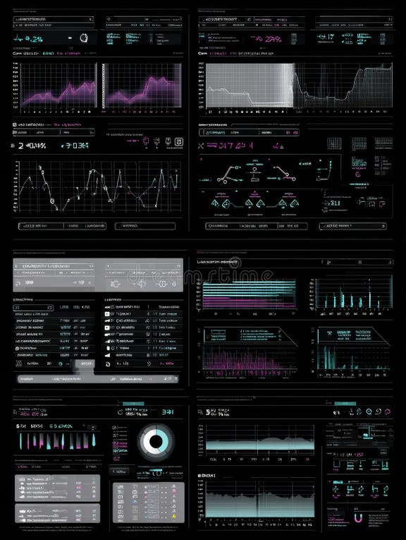 Digital Dashboard Displaying Various Analytics Data and Metrics Under a ...