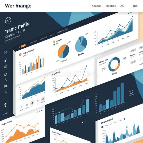 Digital Dashboard Displaying Various Data Visualizations Including Bar ...