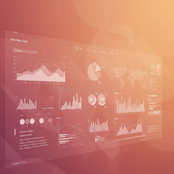 A Digital Dashboard Displaying Various Data Visualizations, Including Bar Graphs, Line Stock ...