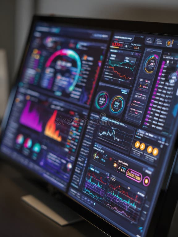 Digital Dashboard Displays Real-Time Crypto Gambling Stats and ...