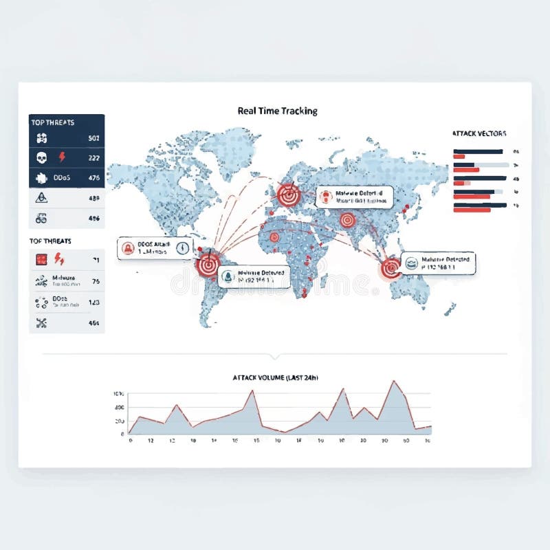 Global Cyber Attack Map Stock Illustrations – 565 Global Cyber Attack ...