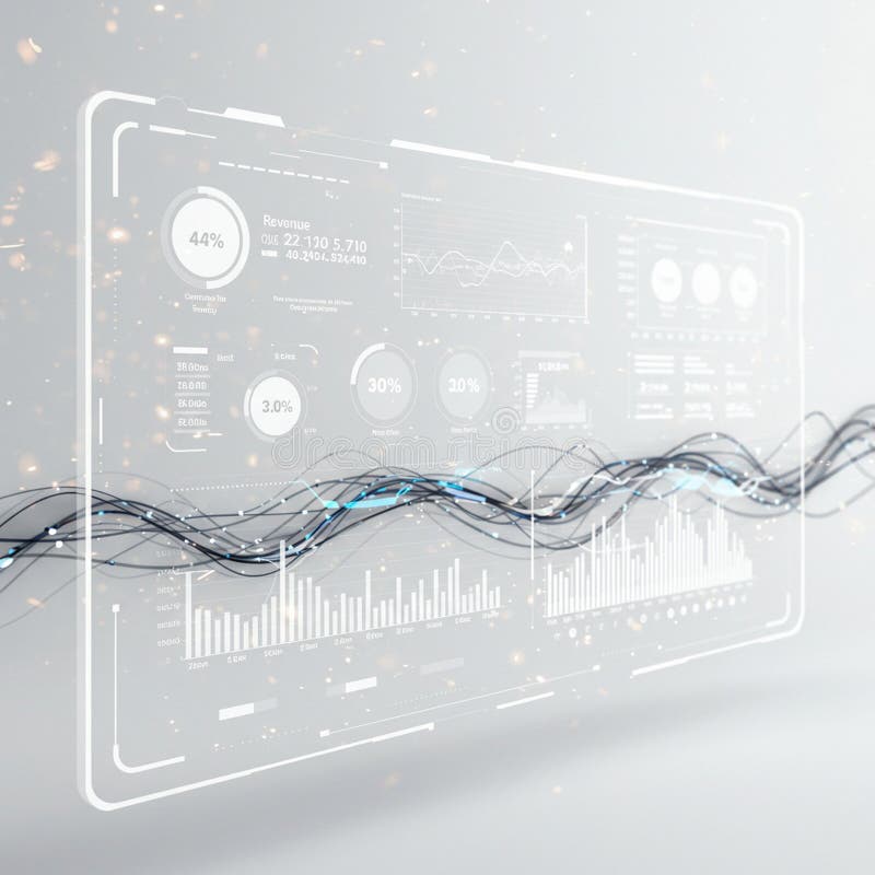 A Digital Dashboard Displays Various Graphs, Charts, and Data Metrics ...