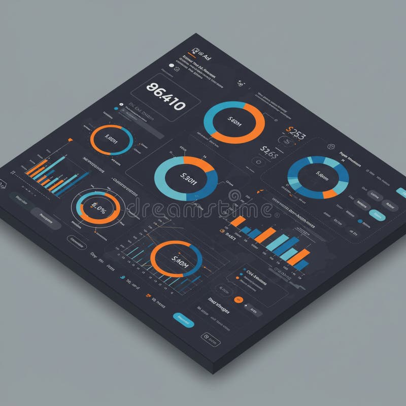 Dashboard with Multiple Data Visualizations in a Minimalist Design ...