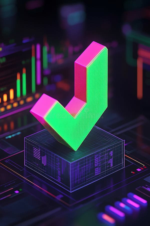 The Digital Dashboard Features a Prominent Green Check Icon, Signifying ...