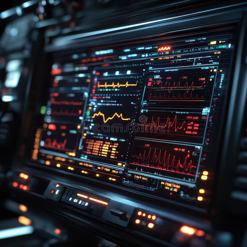 Digital Dashboard Interface with Data Visualization and Graphs Stock ...