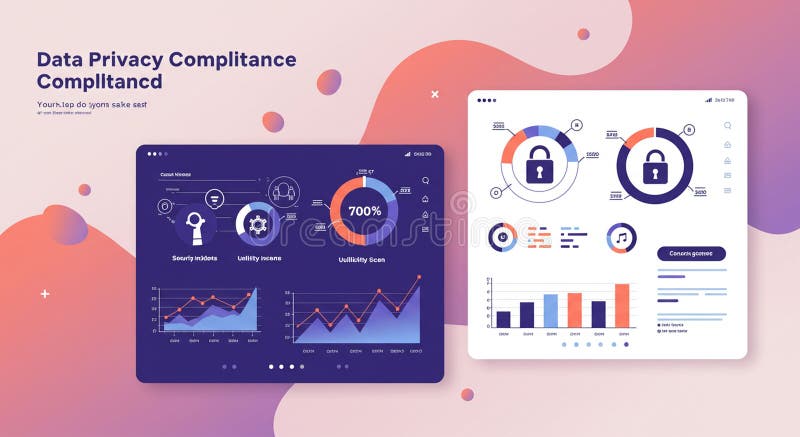 Digital Dashboard Interface Featuring Two Panels with Data Privacy ...
