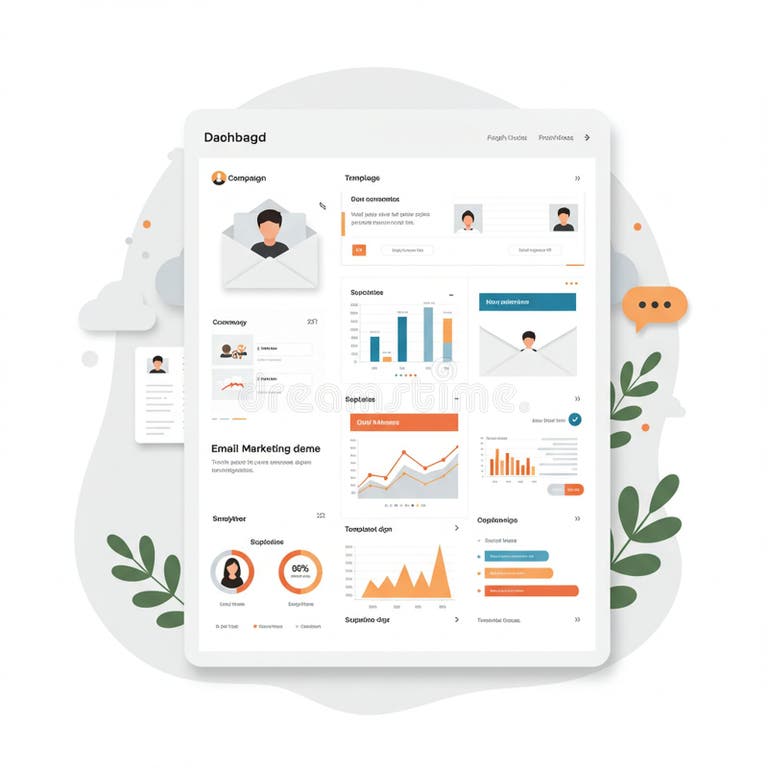 A Digital Dashboard Interface Featuring Various Graphs, Charts, and ...