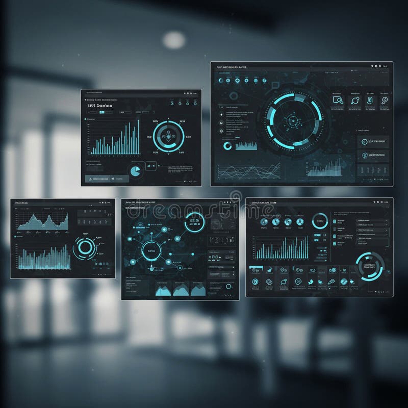 Various Digital Dashboard Interfaces Stock Illustrations – 307 Various Digital Dashboard ...