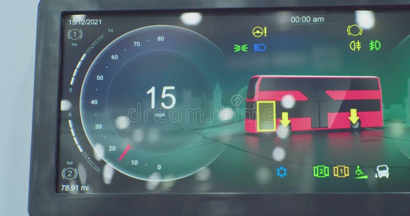 Digital Dashboard of a Modern Car.close-up Stock Footage - Video of ...