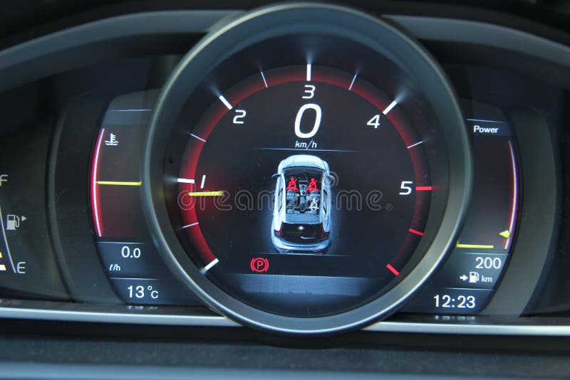 Car digital dashboard stock image. Image of power, odometer - 145431169