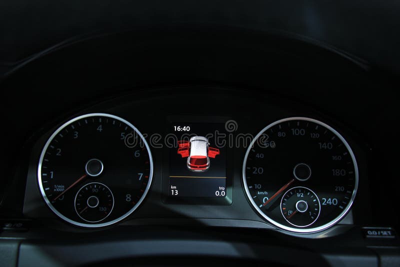 Digital Dashboard of a Modern Car Stock Image - Image of shift, buttons ...