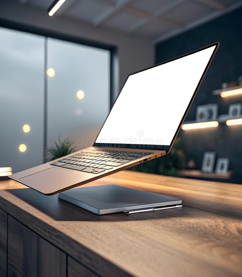 Digital Dashboard on a Next-Gen Laptop Stock Illustration ...