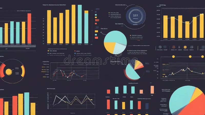 Digital Dashboard Presenting Business Data Analytics Charts Stock ...