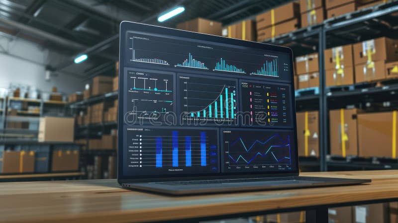A Digital Dashboard Showing Logistics and Distribution Stock ...
