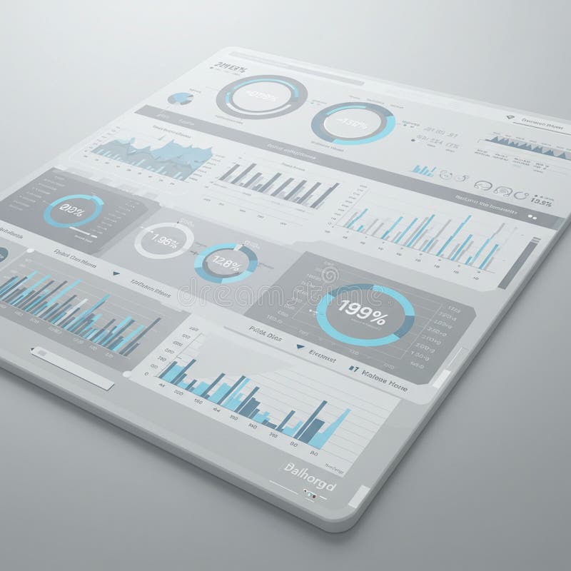 Digital Dashboard with Various Data Visualizations, Including Bar ... Digital Dashboard with Various Data Visualizations, Including Bar ...