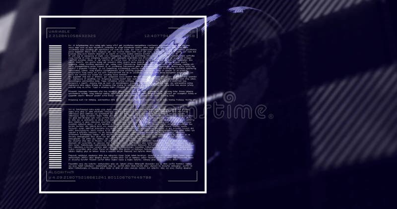 Digital Data and Algorithm Text Over World Map Animation Stock Footage ...