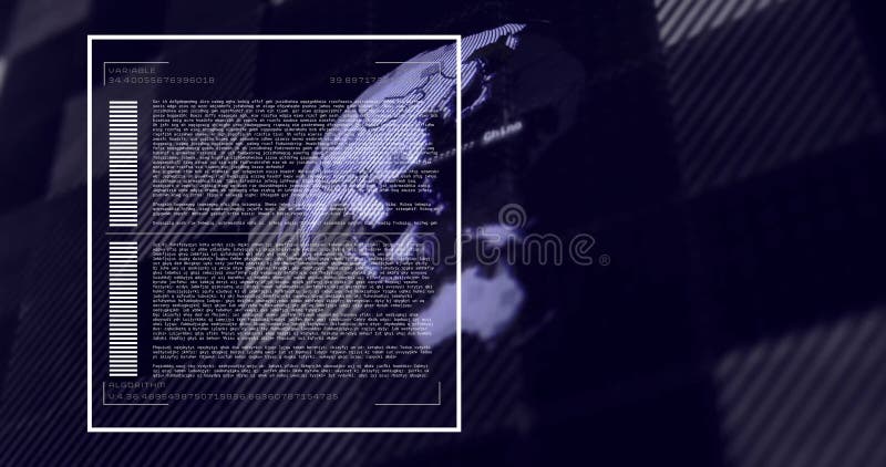 Digital Data and Algorithm Text Over World Map Image Stock Image ...