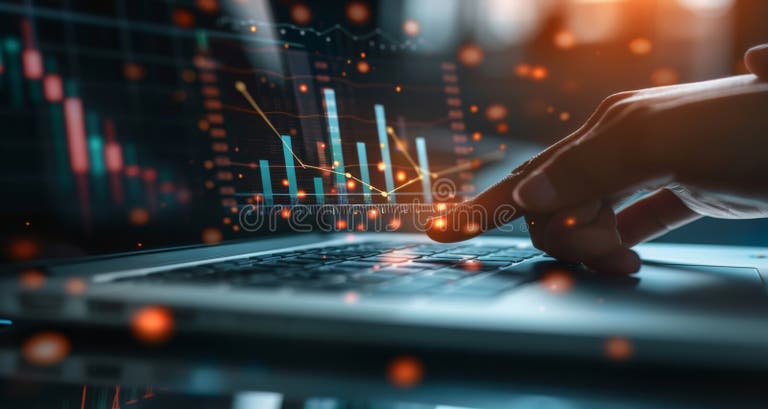 The Digital Data Analysis.AI Generated Image Stock Photo - Image of ...