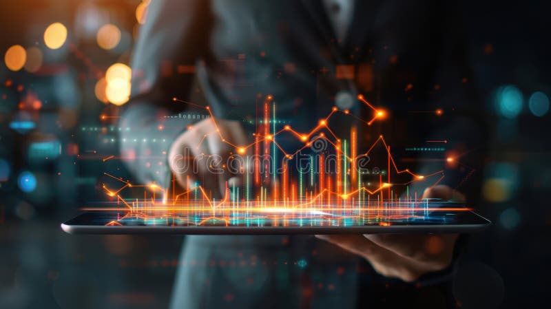 The Digital Data Analysis.AI Generated Image Stock Photo - Image of ...