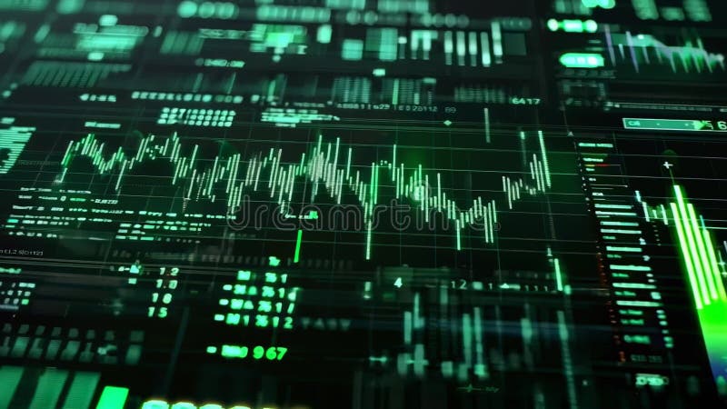 Data Analysis Dashboard Displaying Financial Trends in a Modern Office ...