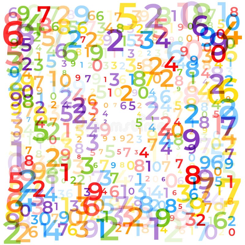 Digital Data Array, Lots of Numbers Digits in Digital Pattern, Abstract ...