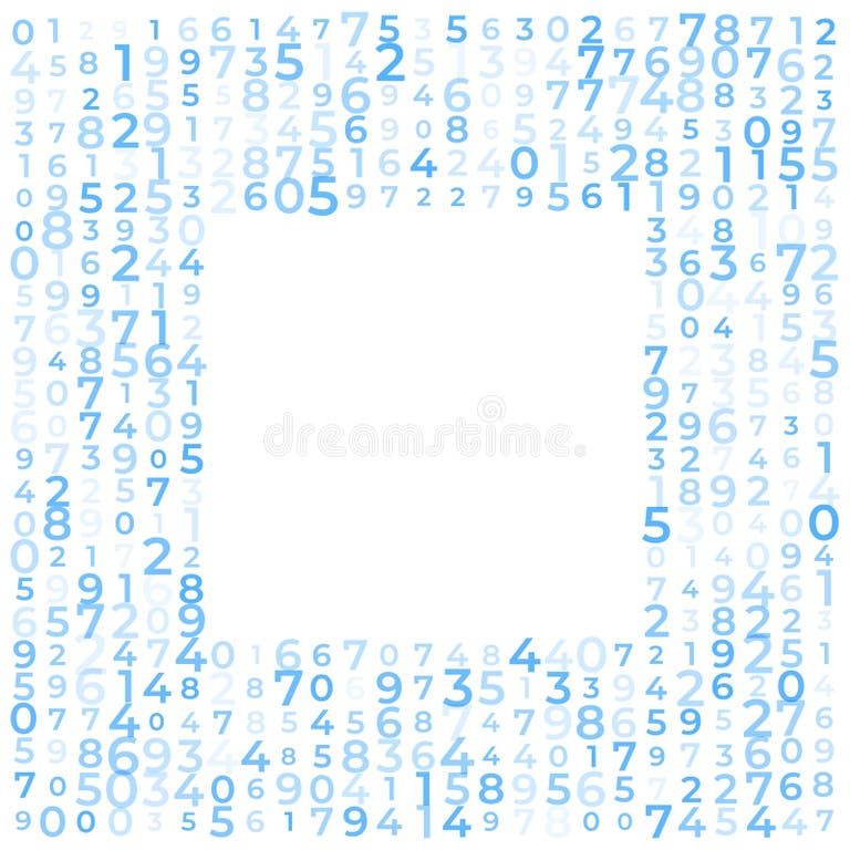 Digital Data Array, Lots of Numbers Digits in Digital Pattern, Abstract ...