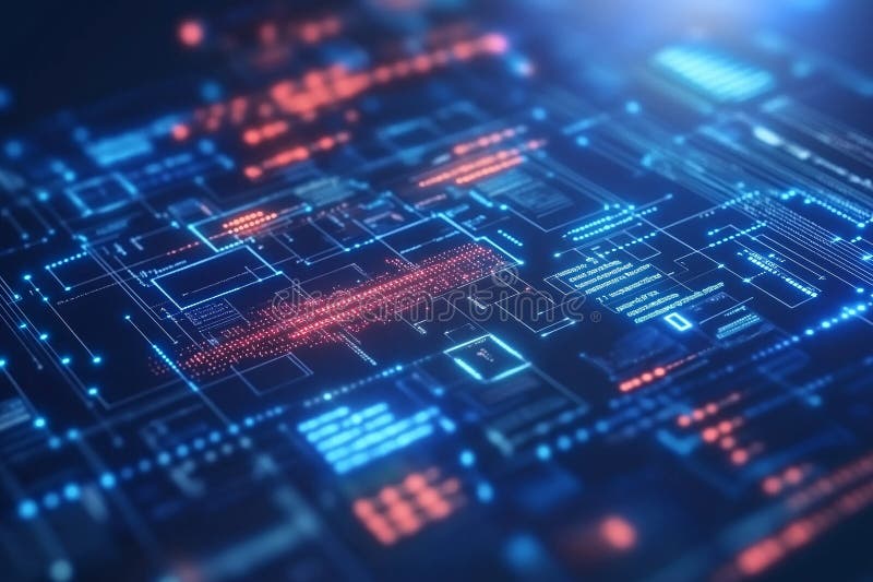 Digital Data Background for Technology Concept by Generative Ai Stock ...