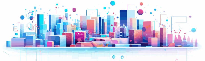 Digital Data and Big Tech Imagery Vector Simple 3d Isolated ...