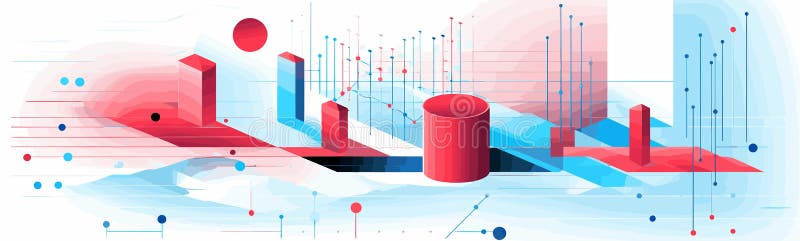 Digital Data and Big Tech Imagery Vector Simple 3d Isolated ...