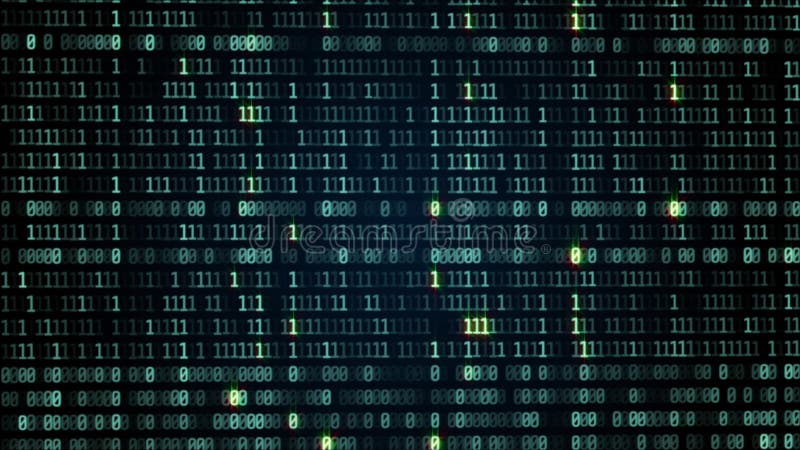 Digital Data Binary Code Number Bit Transfer Technology Abstract Futuristic Matrix Array