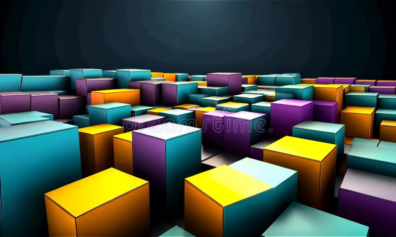 Digital Data Breaking Apart Abstract Visualisation, Background with ...