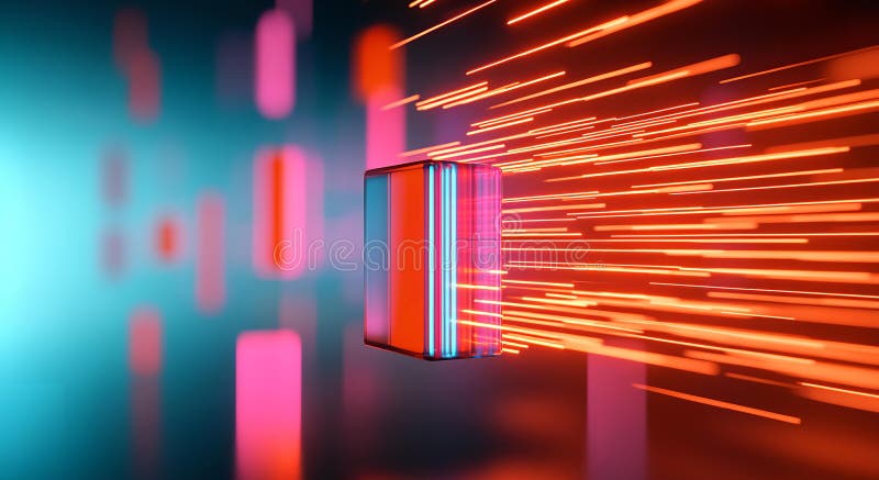 Digital Data Breaking Apart Abstract Visualisation, Background with ...