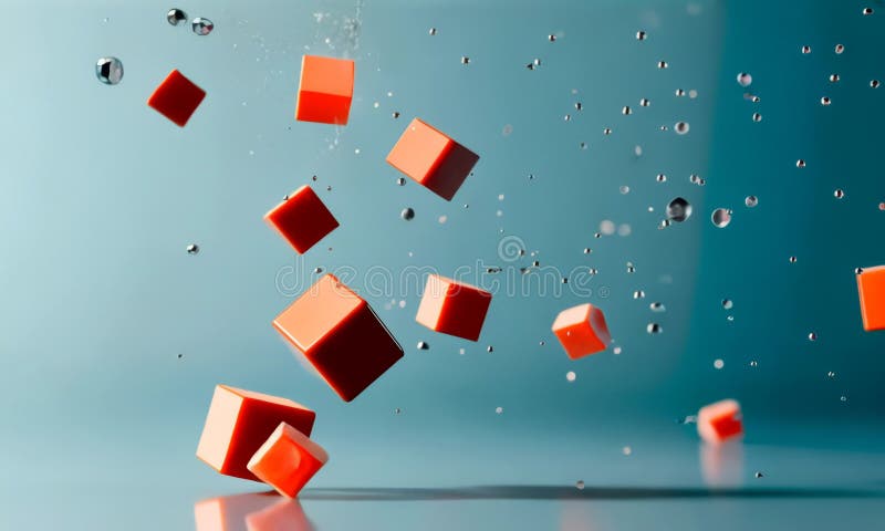 Digital Data Breaking Apart Abstract Visualisation, Background with ...