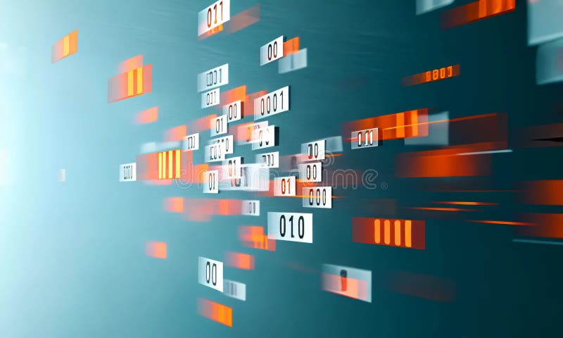 Digital Data Breaking Apart Abstract Visualisation, Science, Computing ...