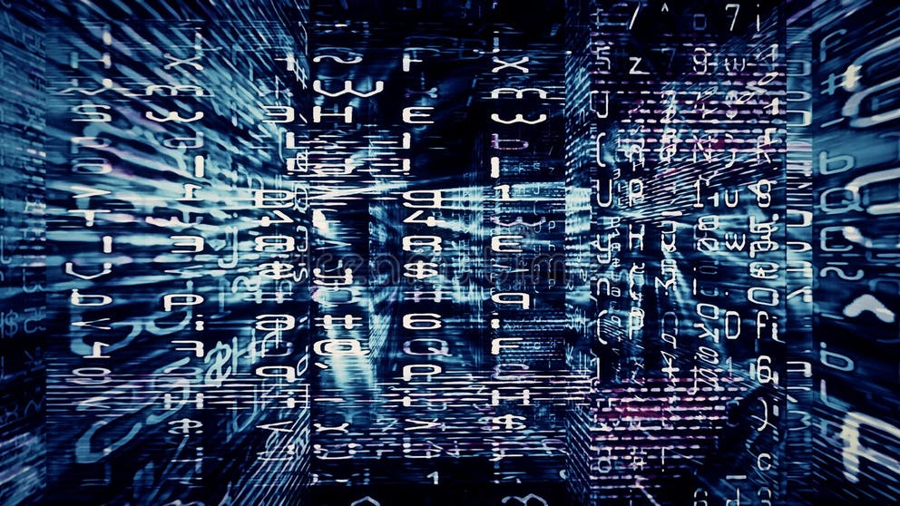 Digital Data Chaos 0341 stock photo. Image of confusion - 43608310