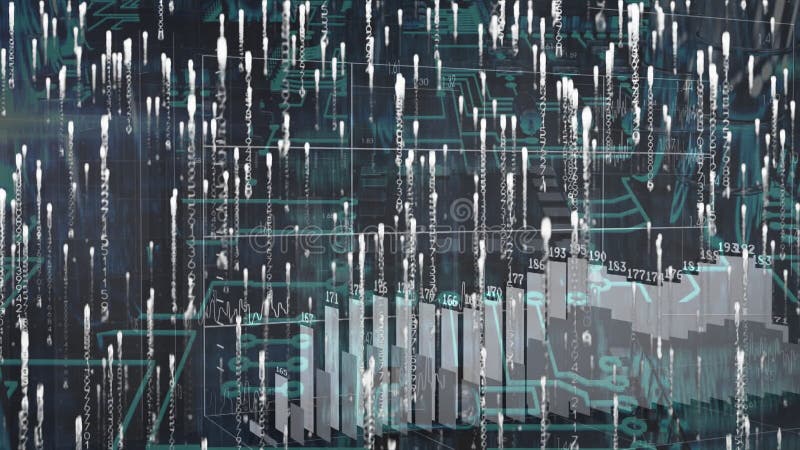 Digital Data and Circuit Patterns Intertwining in Futuristic Technology ...