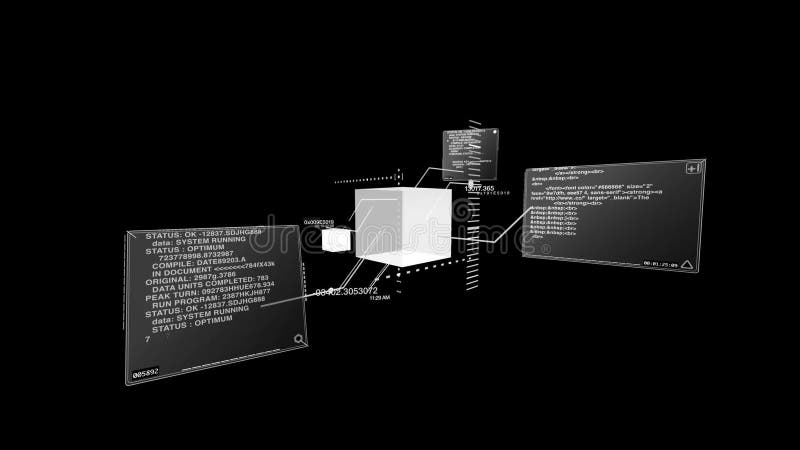 Digital Data Code Network Interface Technology Stock Footage - Video of ...
