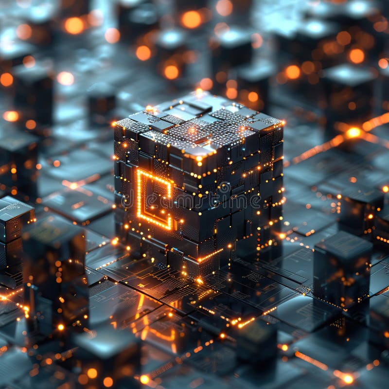 Digital Data Cube with the Letters OC on it, Symbolizing Data and ...