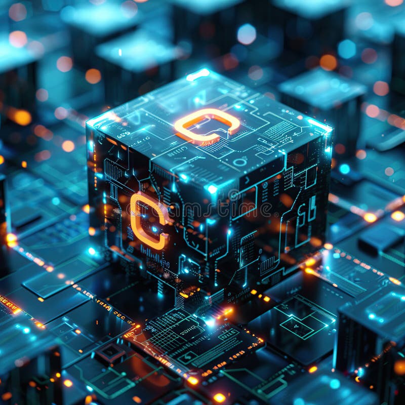 Digital Data Cube with the Letters OC on it, Symbolizing Data and ...